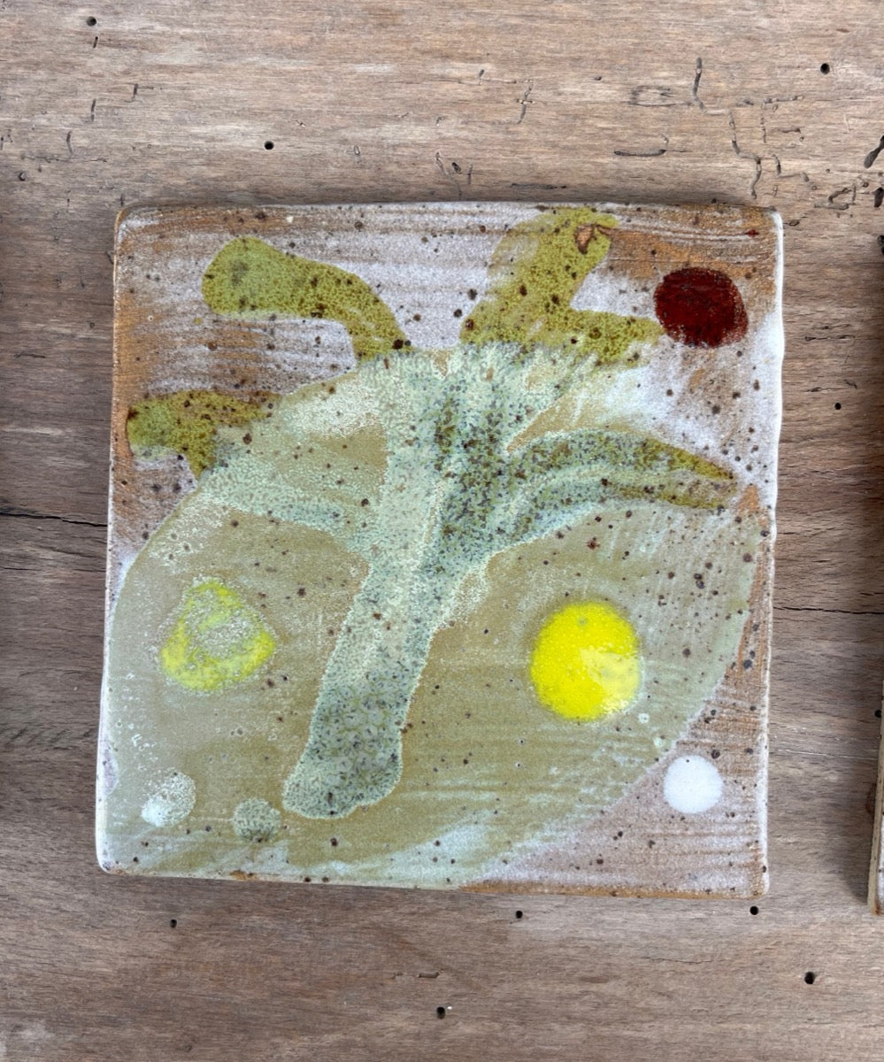 Fern Glazed Tile II | Sophie Victoria Edwards for Partnership Editions