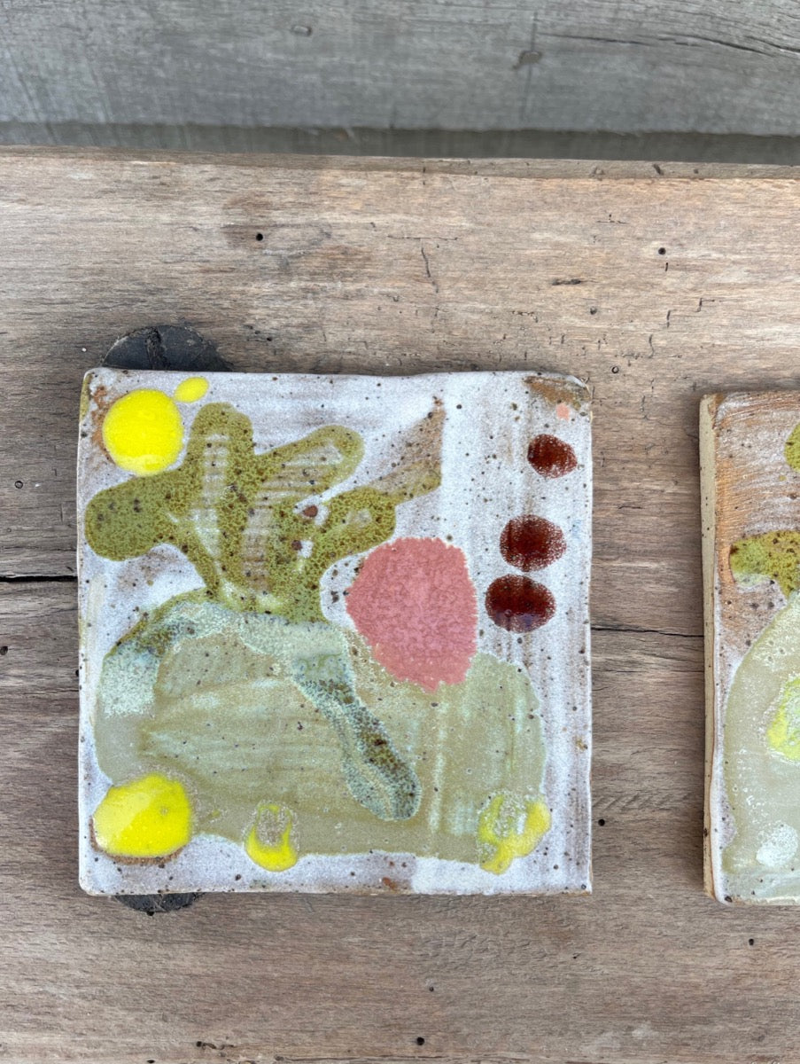 Fern Glazed Tile I | Sophie Victoria Edwards for Partnership Editions