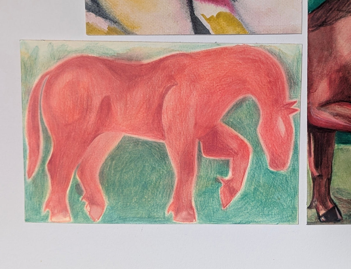 Red horse in silhouette | Alice Carr for Partnership Editions