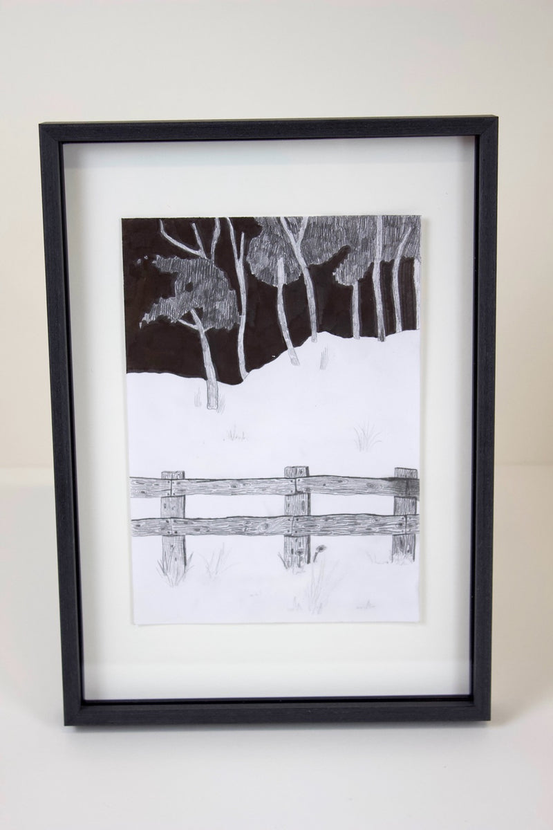 Nothing but Trees and Hills Beyond an Old Creaking Wooden Fence ...