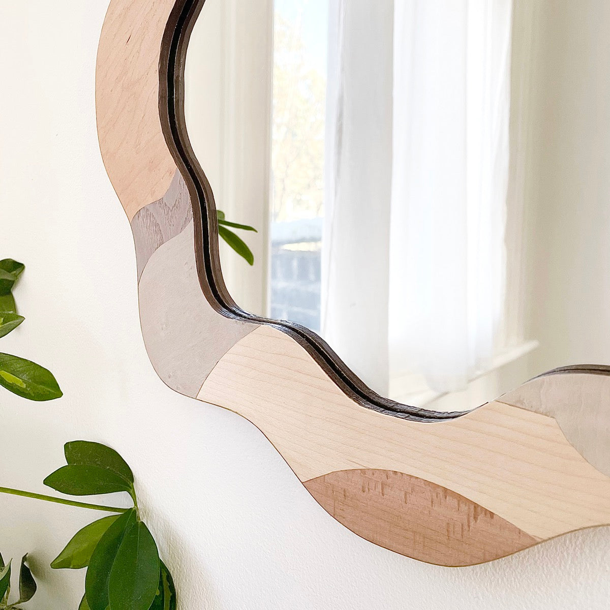 Round Curve Mirror (natural tones) | Chelsea Vivash for Partnership ...